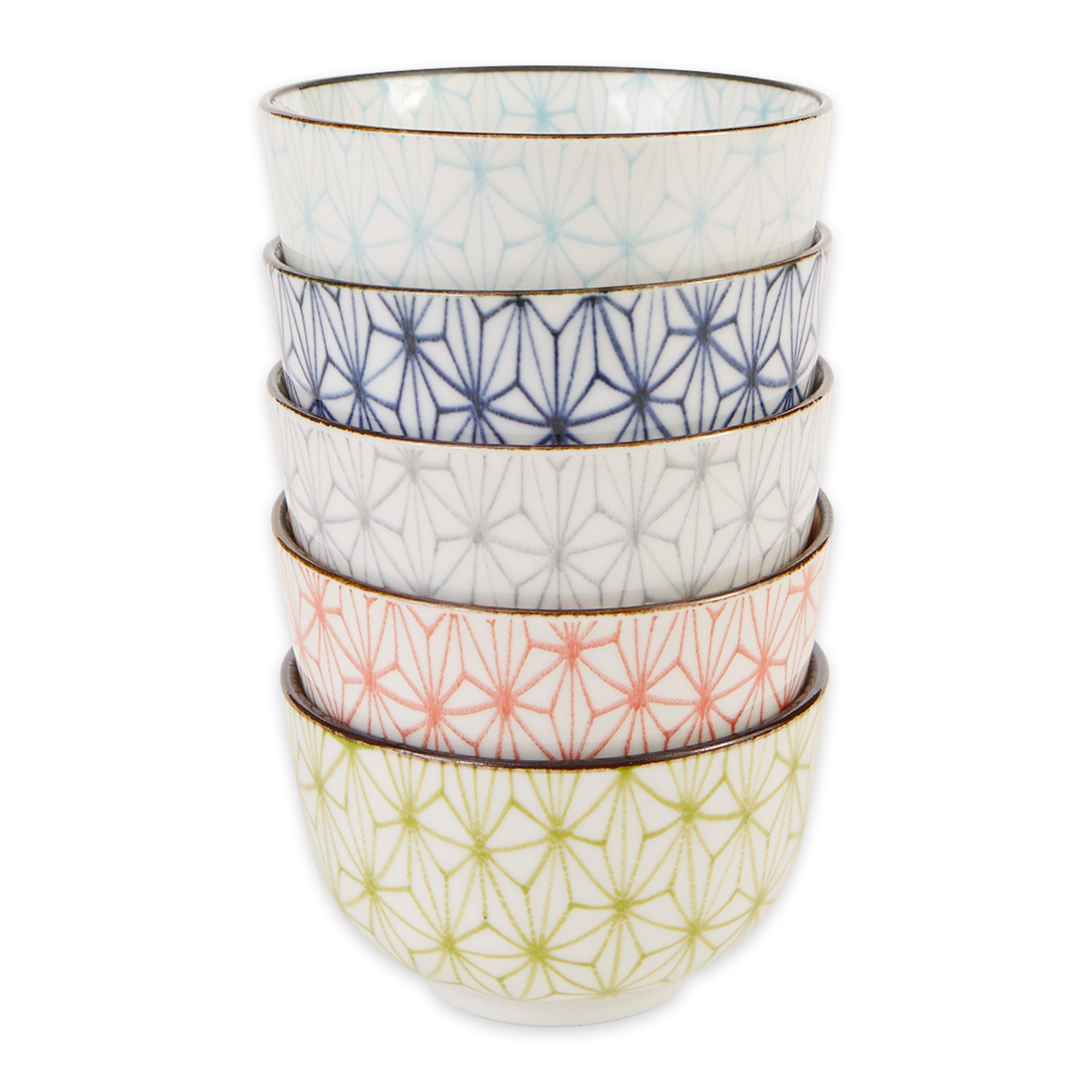 Japanese Bowls - Colored Geometric 3.5" – RSVP International