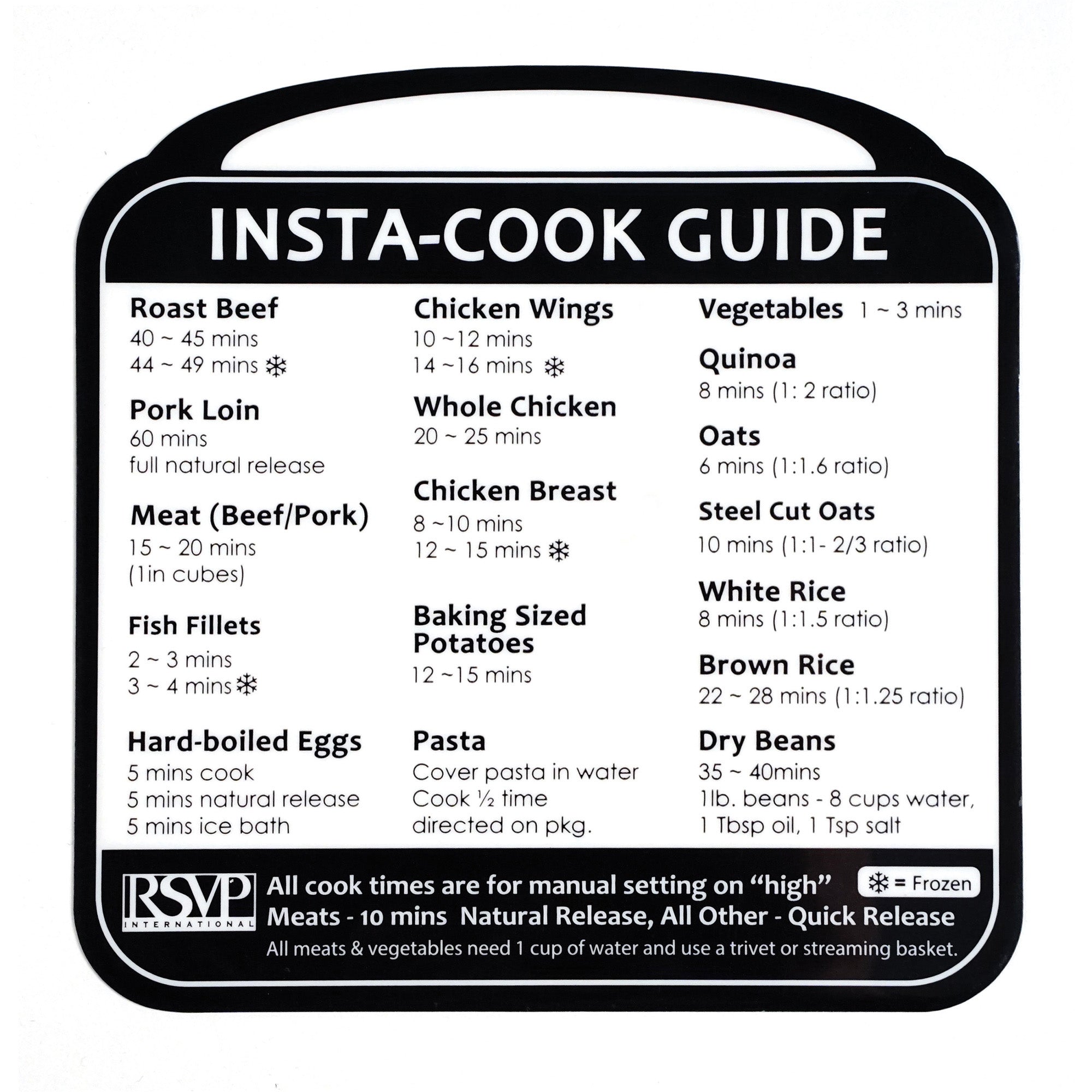 Removable Insta Cook Label – RSVP International
